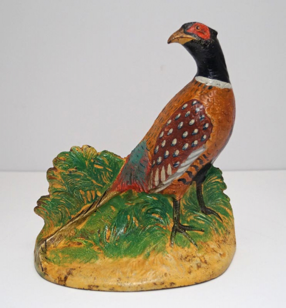 Antique Pheasant Cast Iron Hubley Doorstop - Door Stops, Doorstops ...